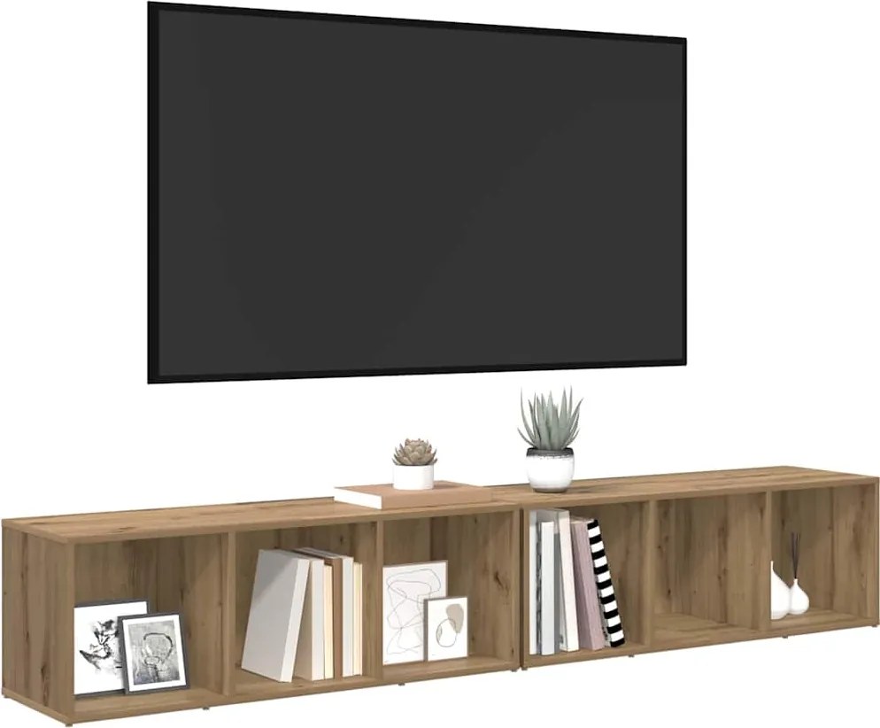 Sestava TV skříněk 2 ks Artisanový dub Kompozitní dřevo 3393551