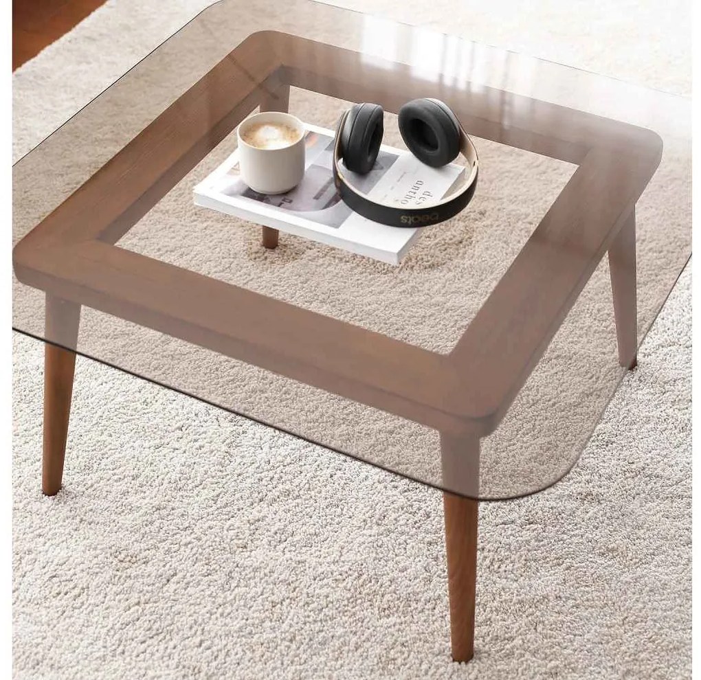 Designový konferenční stolek Olalla 80 cm bronzový