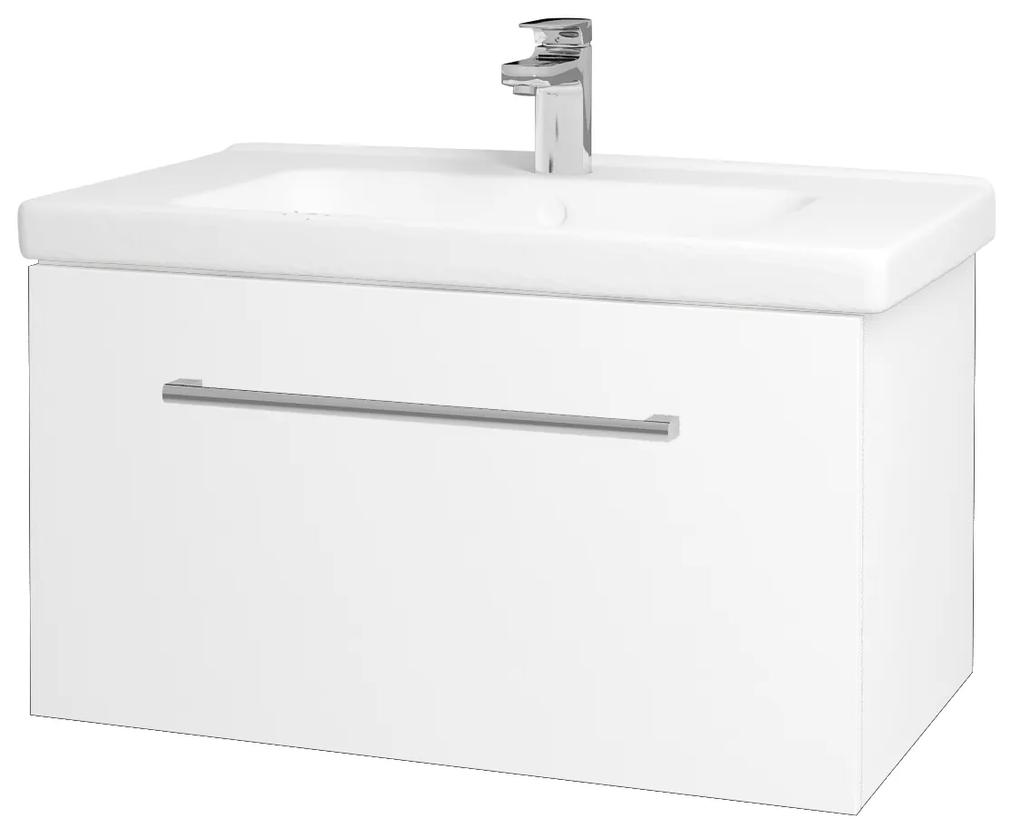 Dřevojas Koupelnová skříň BIG INN SZZ 80 Varianta: N01 Bílá lesk / Úchytka T02 / IND Individual