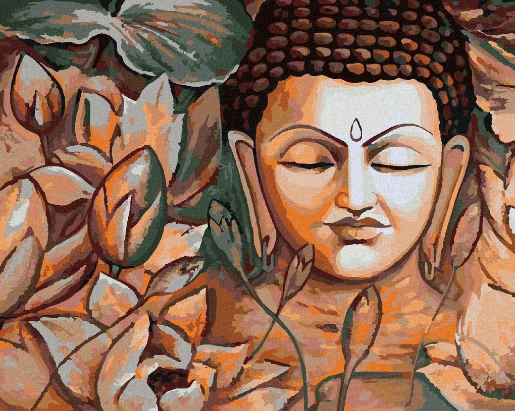 zuty zuty - malování podle čísel - spirituální buddha, 40x50 cm, plátno+rám