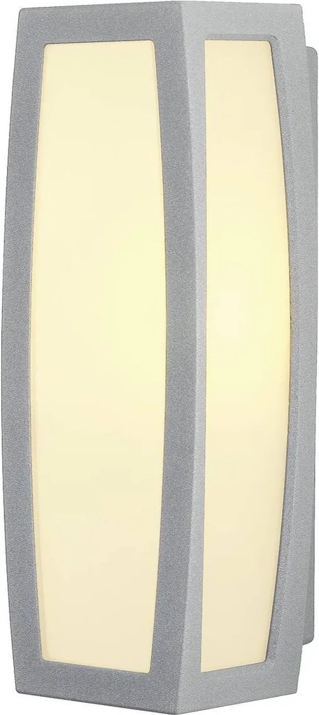 LA 230044 Venkovní svítidlo MERIDIAN BOX nástěnná stříbrnošedá 230V E27 20 - BIG WHITE (SLV)