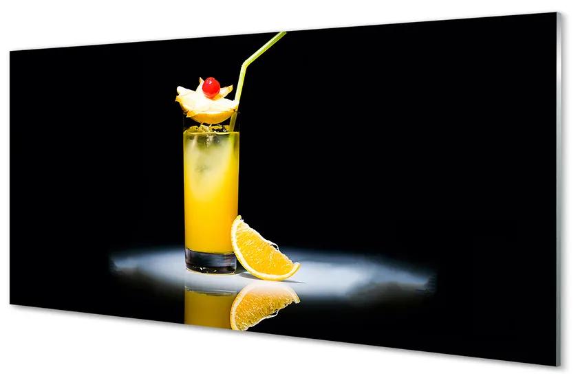 akrylový obraz orange koktejl 125x50 cm