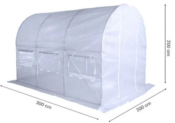 Fóliovník, 2 x 3 m, 6 m2, bílý, gramáž fólie 160 g/m2