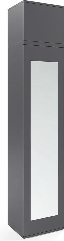Eka Předsíňová stěna s čalouněnými panely Trinity 29 - Grafit / Černá 2316