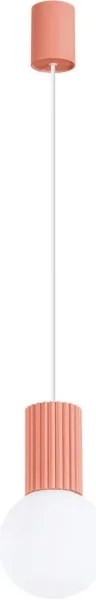 Sollux SL.1754 - Lustr na lanku HALO 1xG9/8W/230V pr. 12 cm růžová