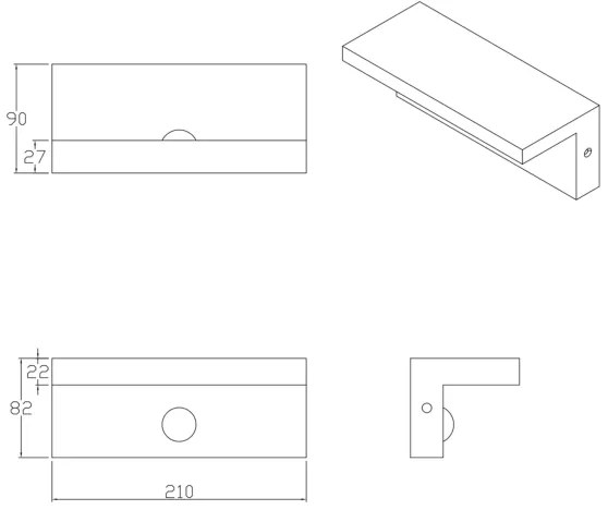 LED Venkovní nástěnné svítidlo se senzorem TESA LED/10W/230V IP54 černá