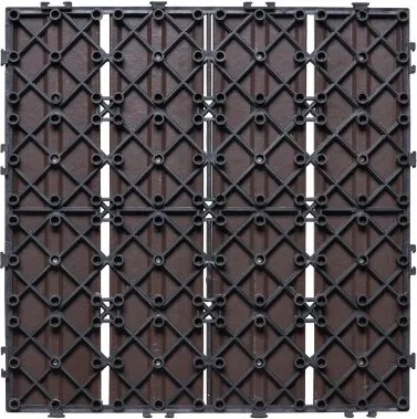 zámkové palubní dlaždice plastové dřevo 10 balení 30,5 × 30,5 cm
