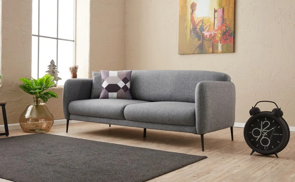 Hanah Home Třímístná pohovka VENUS šedá 210 cm 825BLC2755