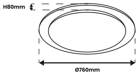 LED Stmívatelné stropní svítidlo ONTARIO LED/80W/230V 3000-6000K + DO