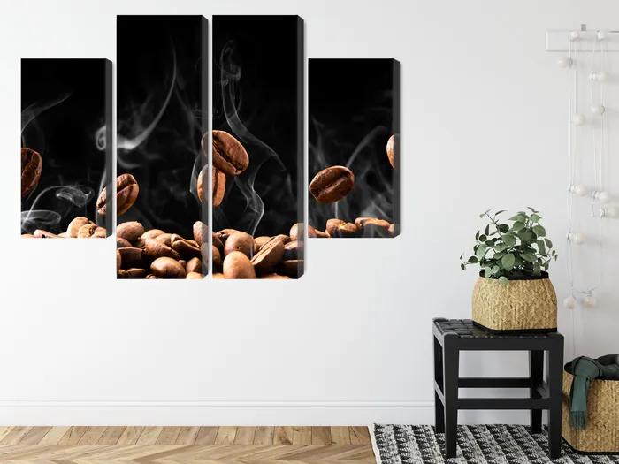 Vícedílný obraz Horká Kávová Zrna Nedostatek Nedostatek Plátno Canvas 80x60
