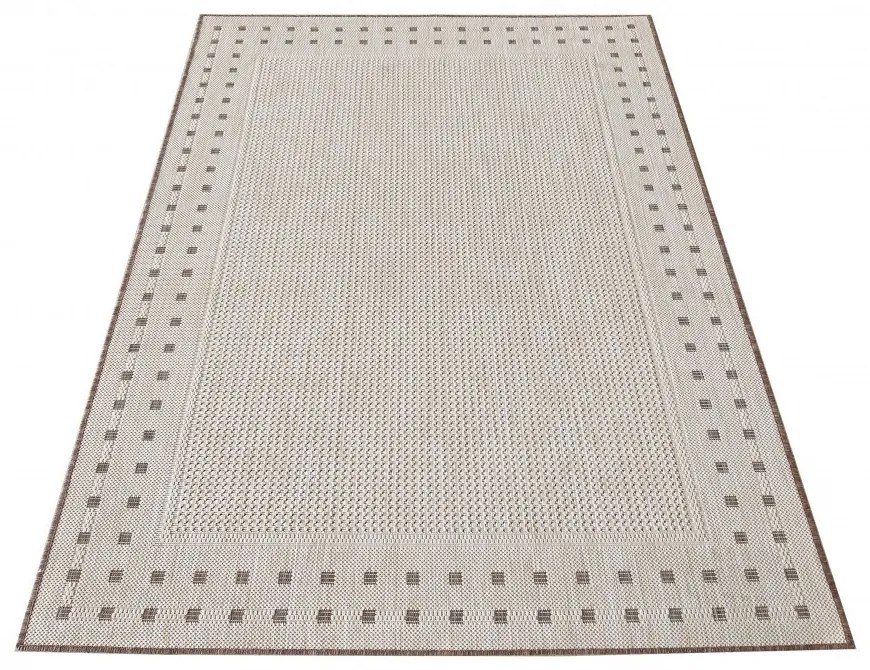 Béžový koberec s jednoduchým geometrickým vzorem Šířka: 200 cm | Délka: 290 cm