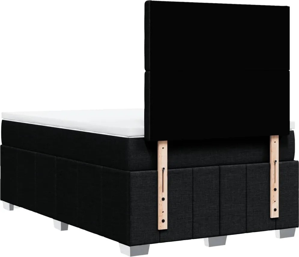 Box spring postel s matrací černá 120x190 cm textil 3291623