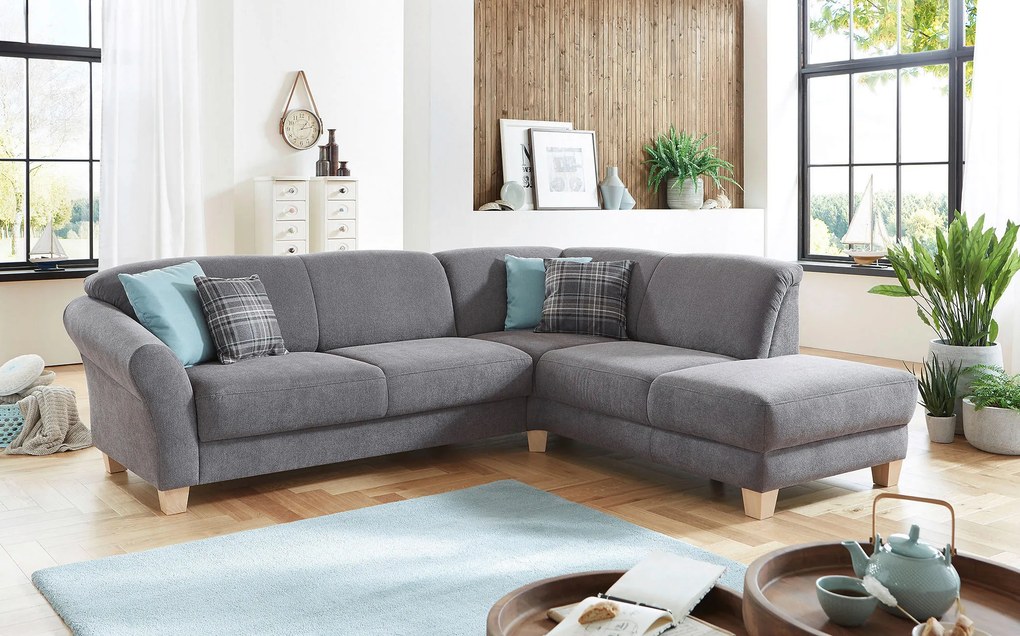 XXXLutz ROHOVÁ SEDAČKA, textil, šedá Sit & More - Sedací soupravy - 000144005329