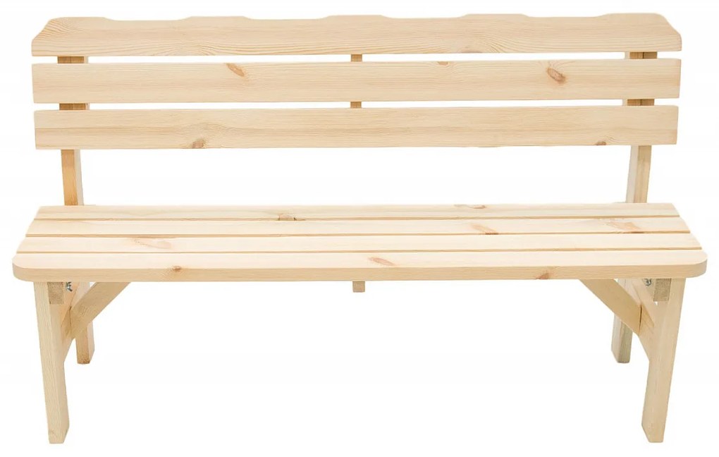 DEOKORK Masivní dřevěná zahradní lavice z borovice dřevo 32 mm (150 cm)