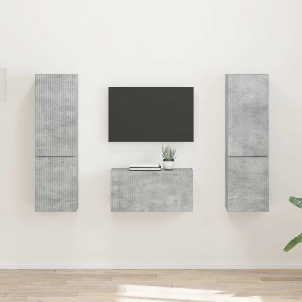 Sestava TV skříněk 5 ks Betonově šedá Kompozitní dřevo 3409099