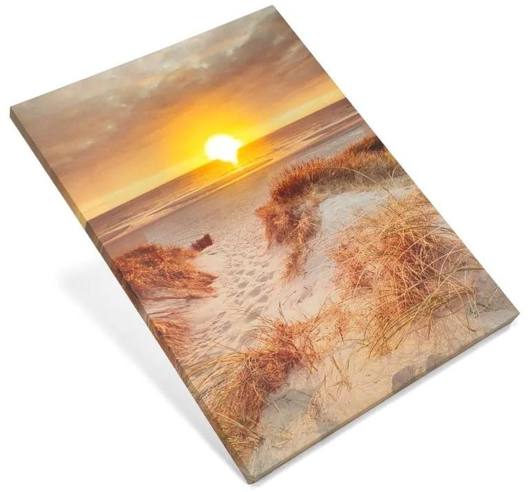 Nexos  Nástěnná malba západ slunce na pláži, 1 LED, 30 x 40 cm