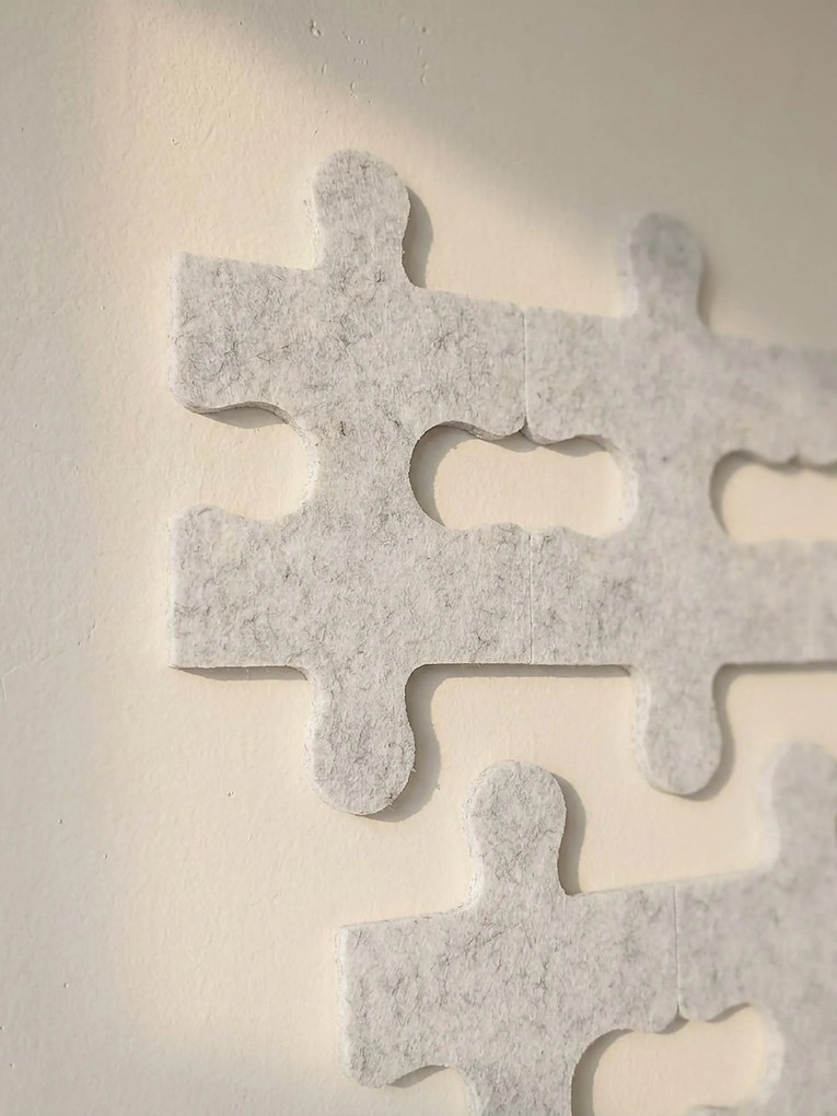 Sinsay - Sada plstěných nástěnných panelů ve tvaru puzzle 9 pack - šedá