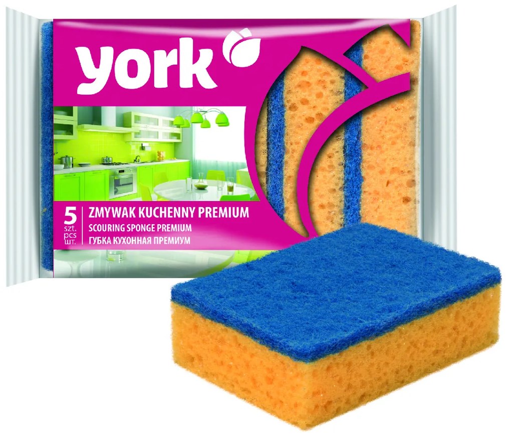 YORK Drhnoucí houbička PREMIUM 5 ks