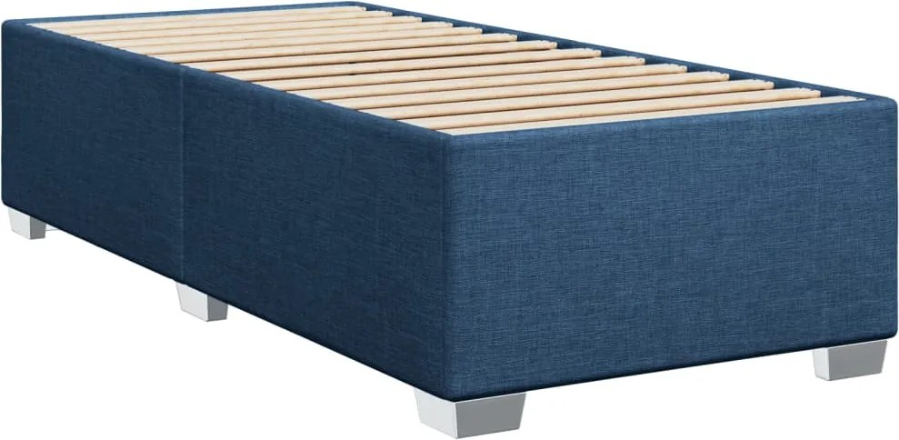 Box spring postel s matrací modrá 90x190 cm textil 3290349