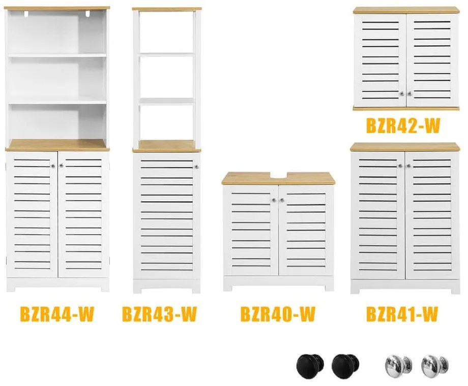 Sobuy SoBuy BZR41-W Koupelnová skříňka Skříňka do koupelny Konzolový stolek Bílá-příroda