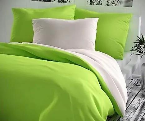 Stylové Povlečení Oboustranný přehoz na postel žlutozelený/bílý 140 x 200 cm 140 x 200 cm Povrch: 100% bavlna, náplň 100% polyester duté vlákno