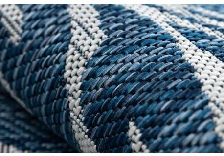 Dywany Luszczow Kusový koberec SISAL SION Listy 22151 tmavě ecru / modrá Rozměr koberce: 140 x 190 cm
