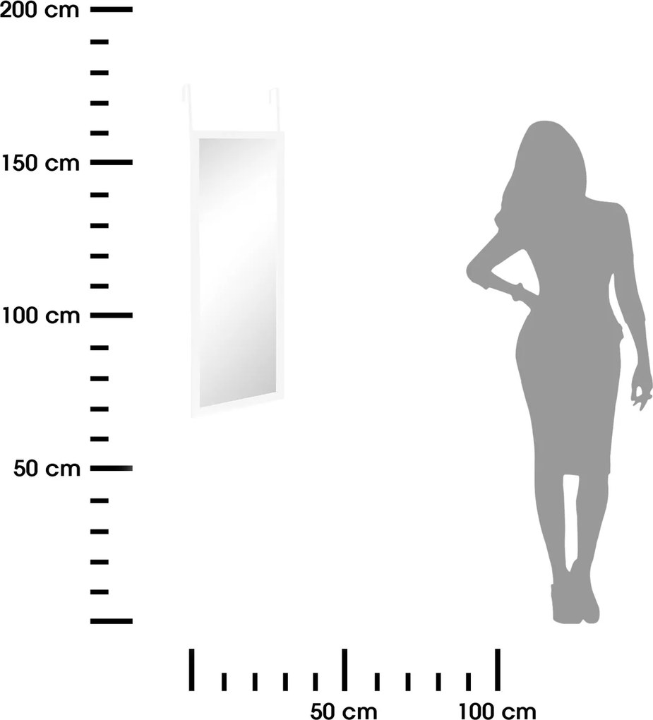 Závěsné zrcadlo Basic, bílé