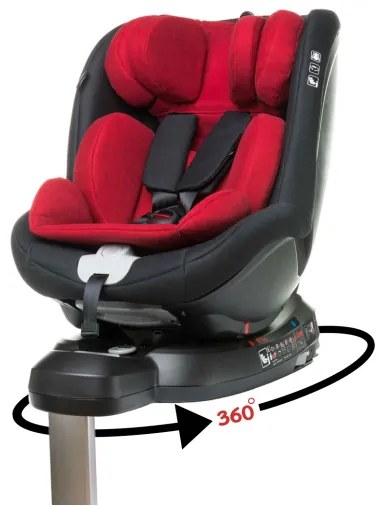 4Baby Autosedačka NANO-FIX 360° 0-18 kg 2022 červená