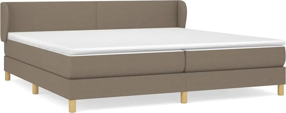 Box spring postel s matrací taupe 200x200 cm textil 3126673