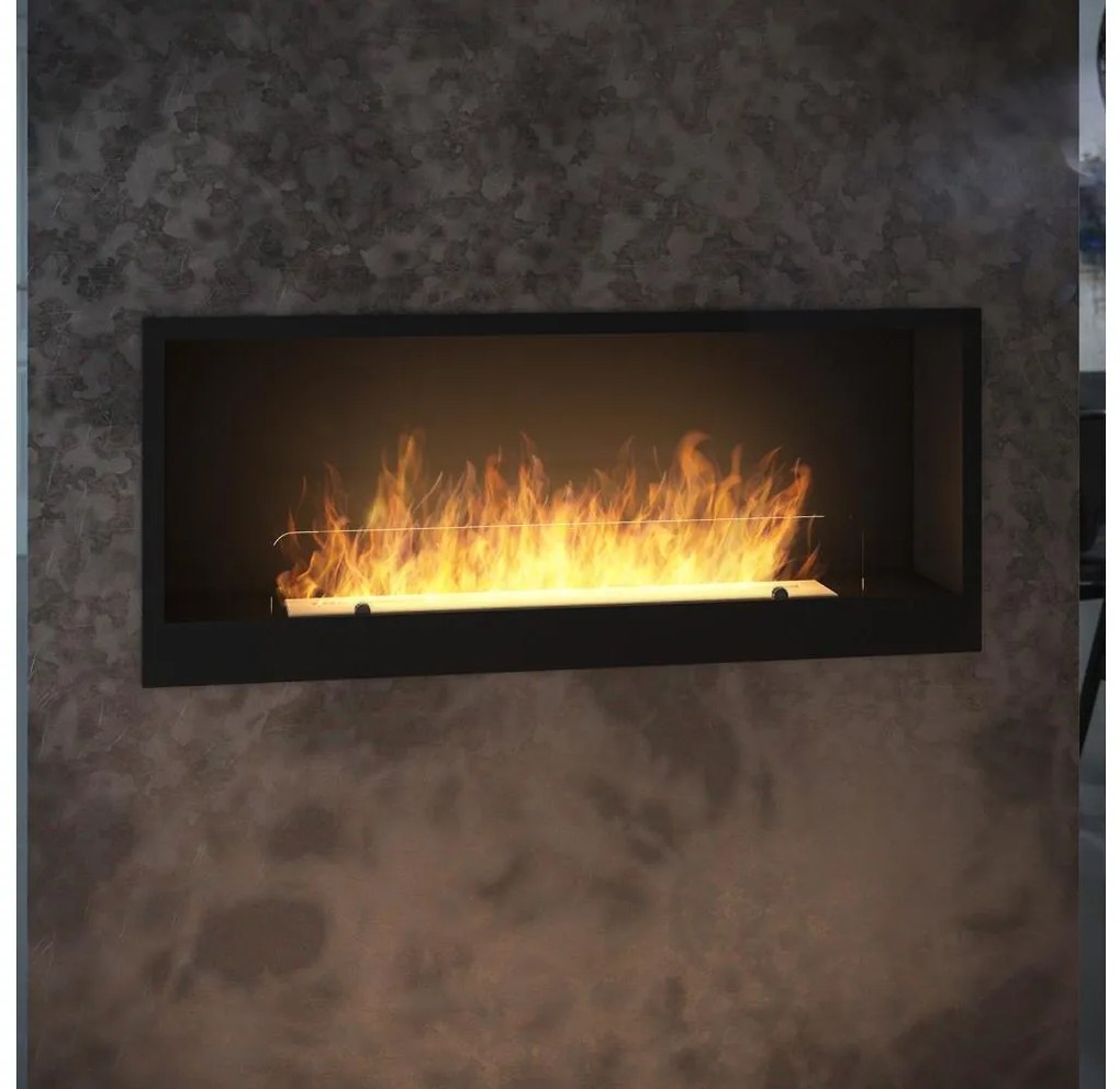 InFire - Vestavěný BIO krb 120x50 cm 3kW černá INSIDE 1200