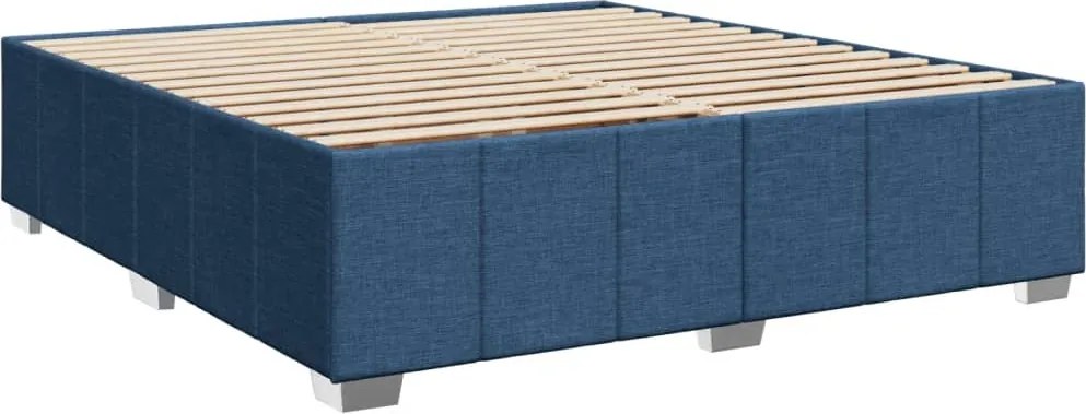 Rám postele bez matrace modrý 200 x 200 cm textil 3284866