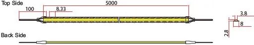 Mantra 9150 COB LED pásek 12W/m, 1080lm/m 3000K, CRI90 délka 5m, 24VDC, IP20