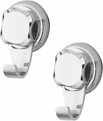 Compactor Bestlock Háčky do koupelny chrom / bez vrtání / 2ks
