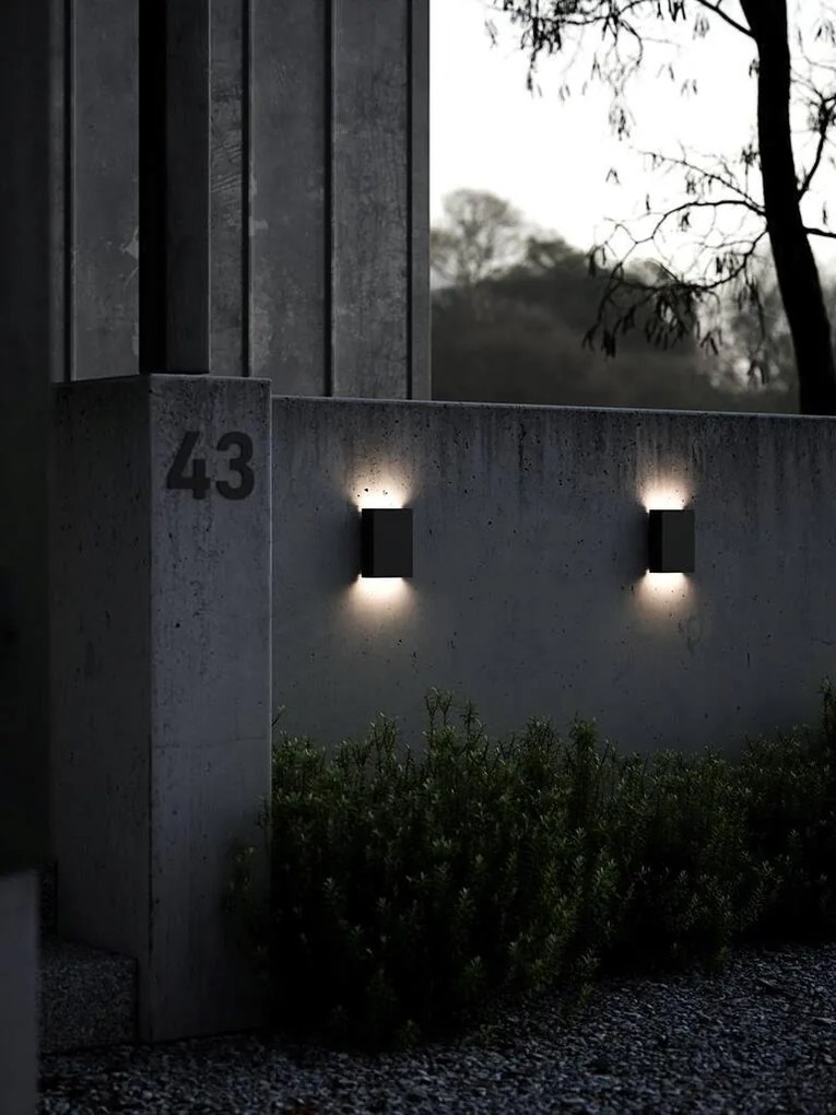 NOR 2019051003 Venkovní nástěnné svítidlo Fold 15 2x3,5W LED černá čirá - NORDLUX