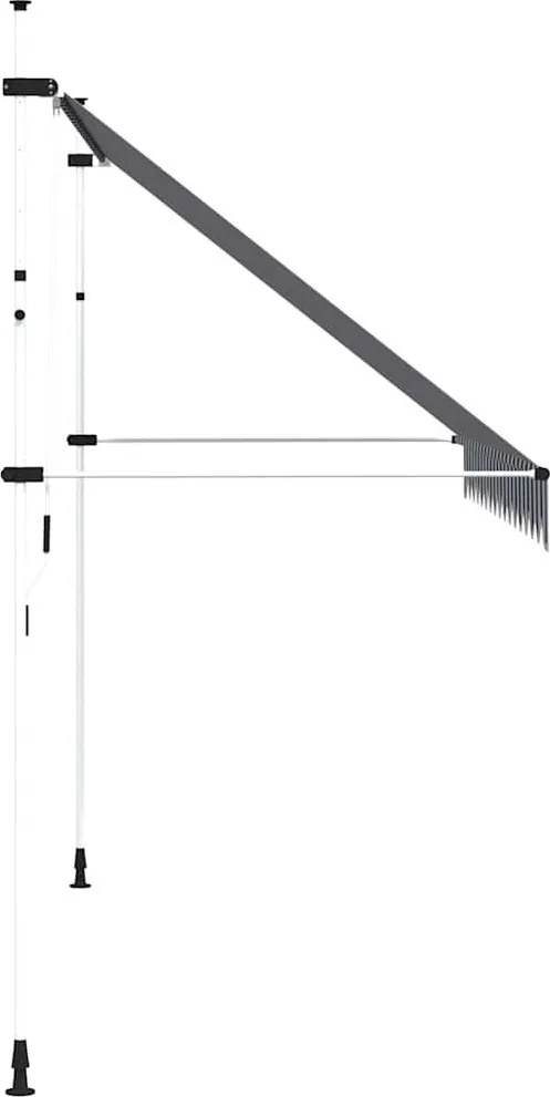 vidaXL Ručně zatahovací markýza 350 cm [43229] Barva: Modro-bílá