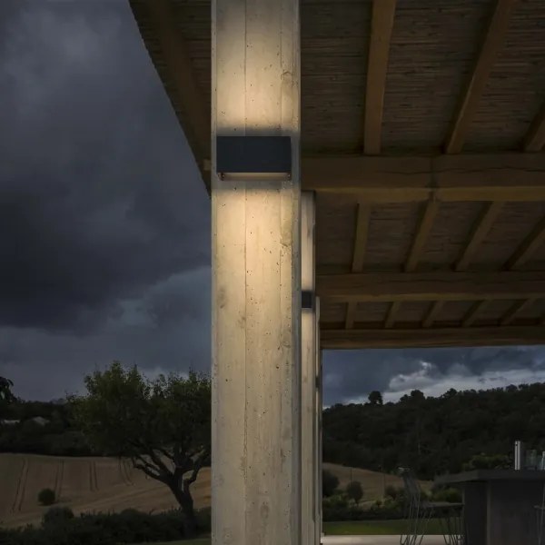 Ideal Lux - LED Venkovní nástěnné svítidlo ATOM LED/25W/230V IP54 antracit