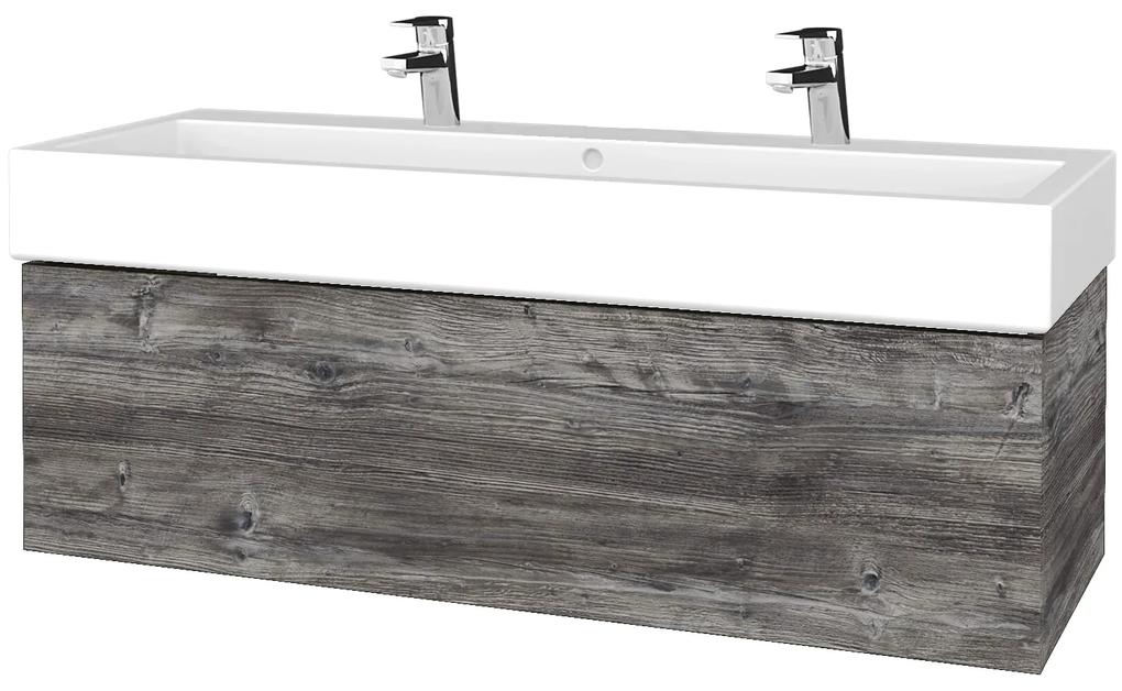 Dřevojas Koupelnová skříňka VARIANTE SZZ 120 Varianta: N01 Bílá lesk / D01 Beton