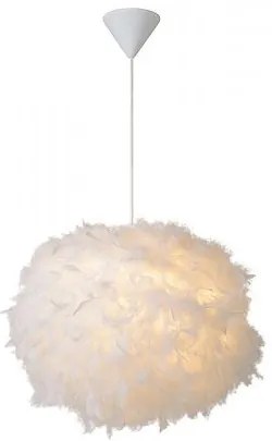 LUCIDE GOOSY SOFT Pendant E27 50cm White, závěsné svítidlo, lustr