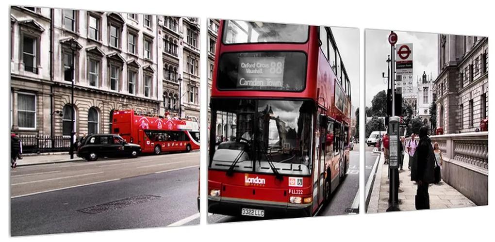 Obraz londýnského autobusu (90x30 cm)