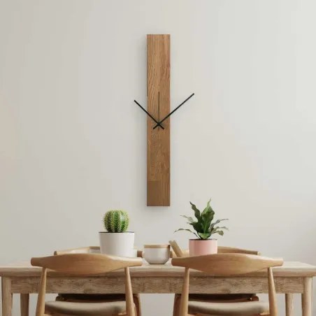 Dřevěné dubové nástěnné hodiny moderní design I SENTOP MAS019-AMBER