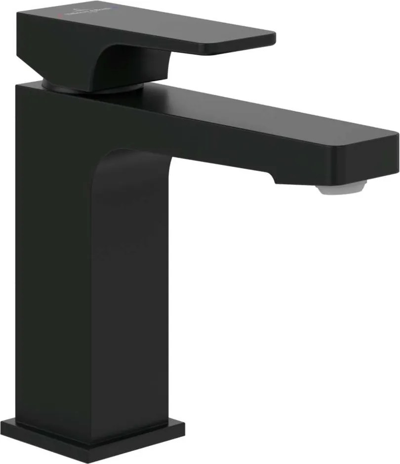 Villeroy & Boch Architectura Square - Umyvadlová baterie s výpustí, matná černá TVW125001000K5