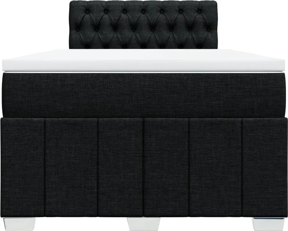 Box spring postel s matrací černá 120x190 cm textil 3289316