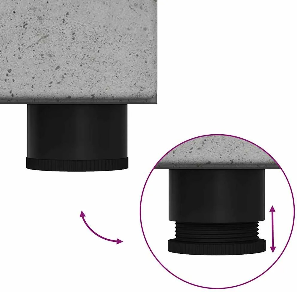 Sada koupelnového nábytku TULUM 3 ks Betonově šedá 3398027