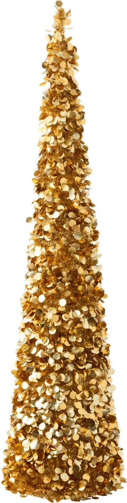 Veliký zlatý lesklý vánoční strom Sparkling XL – 40*40*180 cm