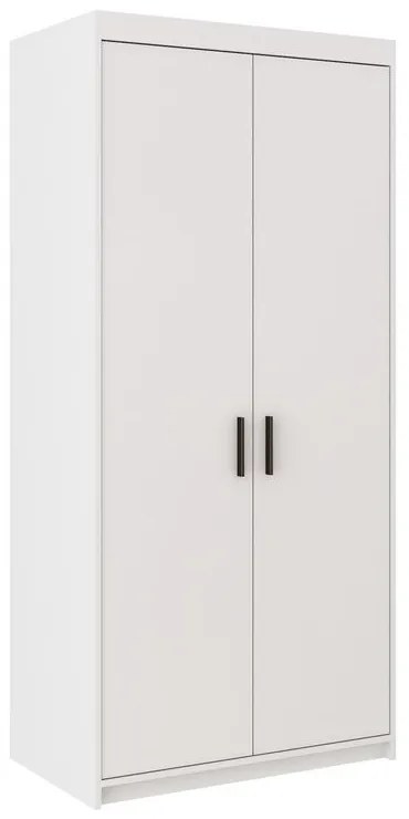 VÝPRODEJ - Dvoudveřová šatní skříň ADELINA - šířka 90 cm, bílá