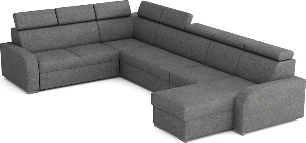 Sedací souprava OSLO U | 250x380x170 | rozkládací + 3x úložný prostor | VÝBĚR TKANIN