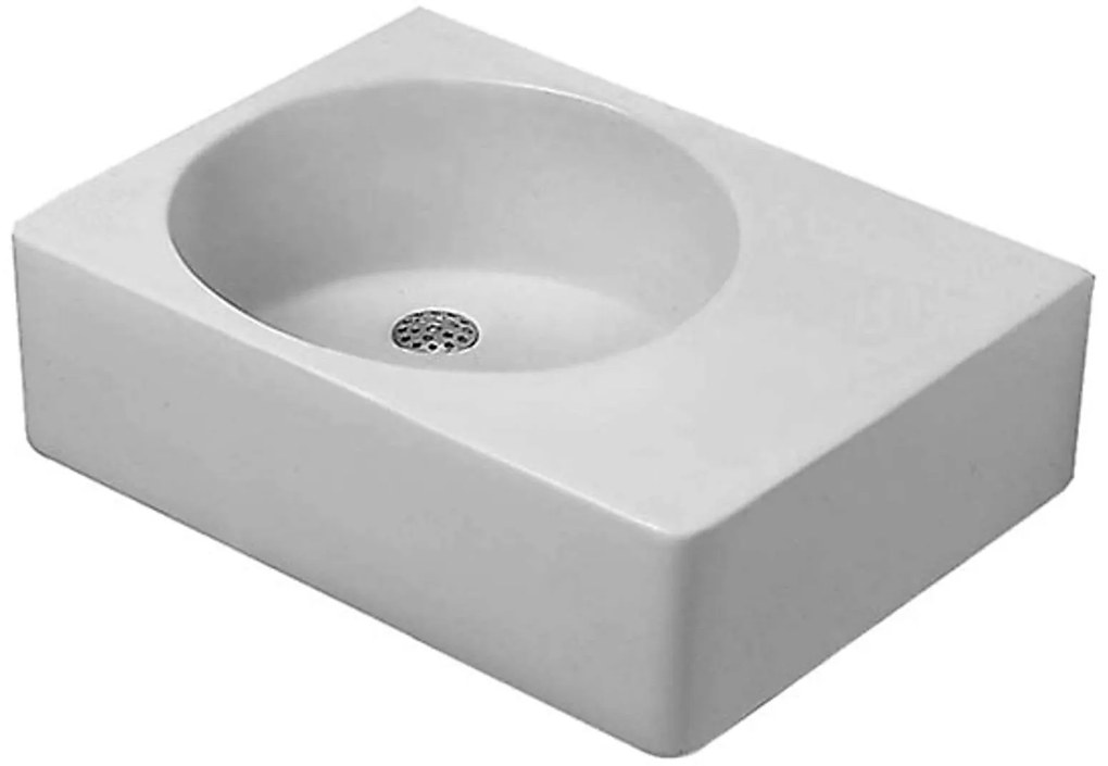 Duravit Scola - Umyvadlo 62x46 cm, s přepadem, otvor pro baterii vpravo, bílá 0684600011