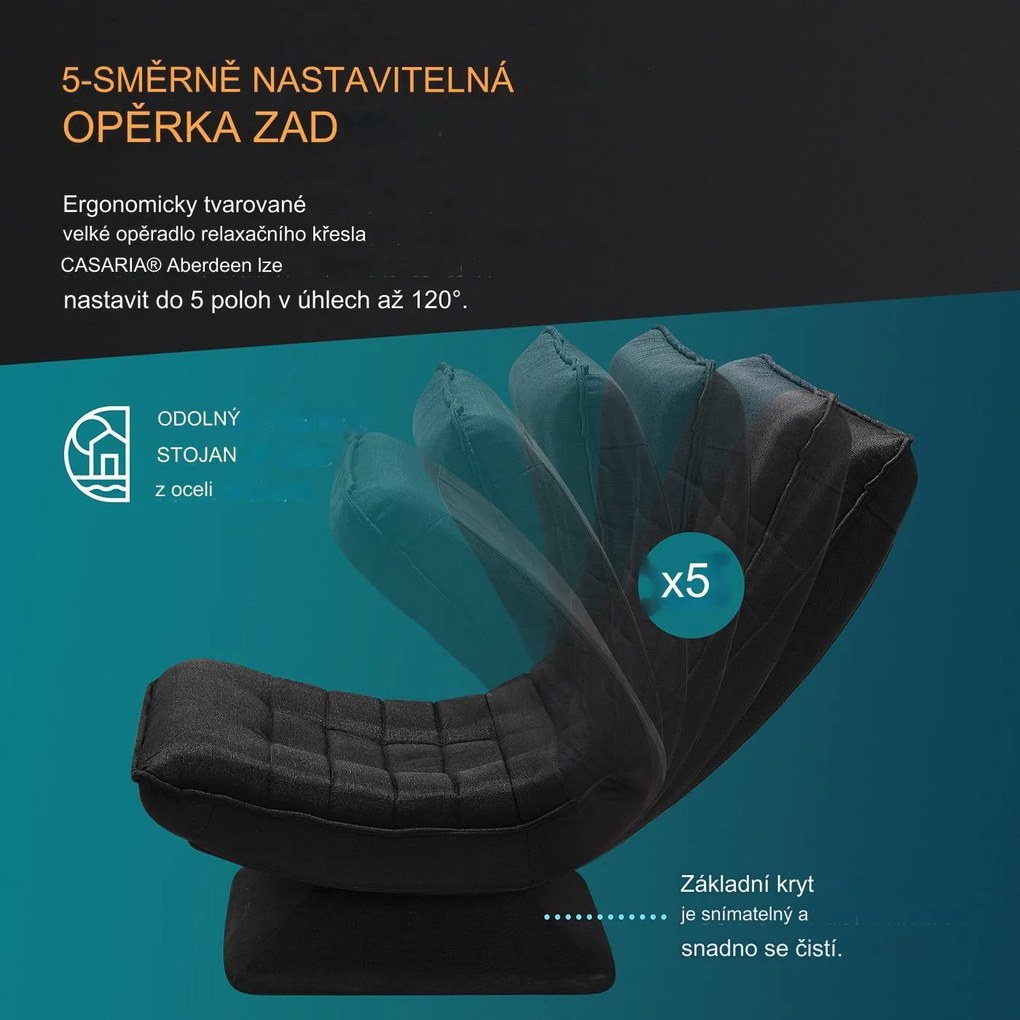 Deuba Relaxační křeslo - černé