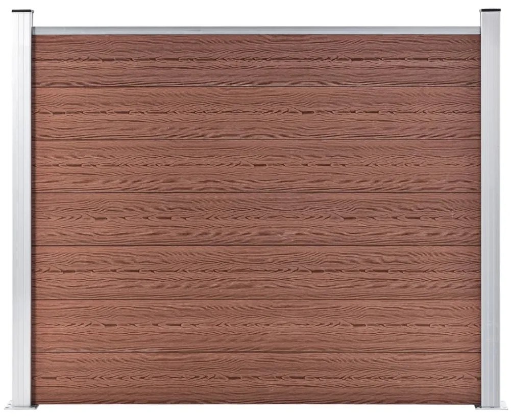 Plotový dílec WPC 180 x 146 cm hnědý 148980