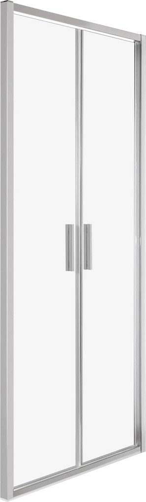 Novoterm Dvoukřídlé otevíravé sprchové dveře NV-Solid DDP CHR 110, chrom/transparent - bez vaničky